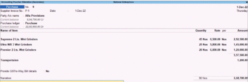 Ways To Handle Purchase Entry In Tally Prime